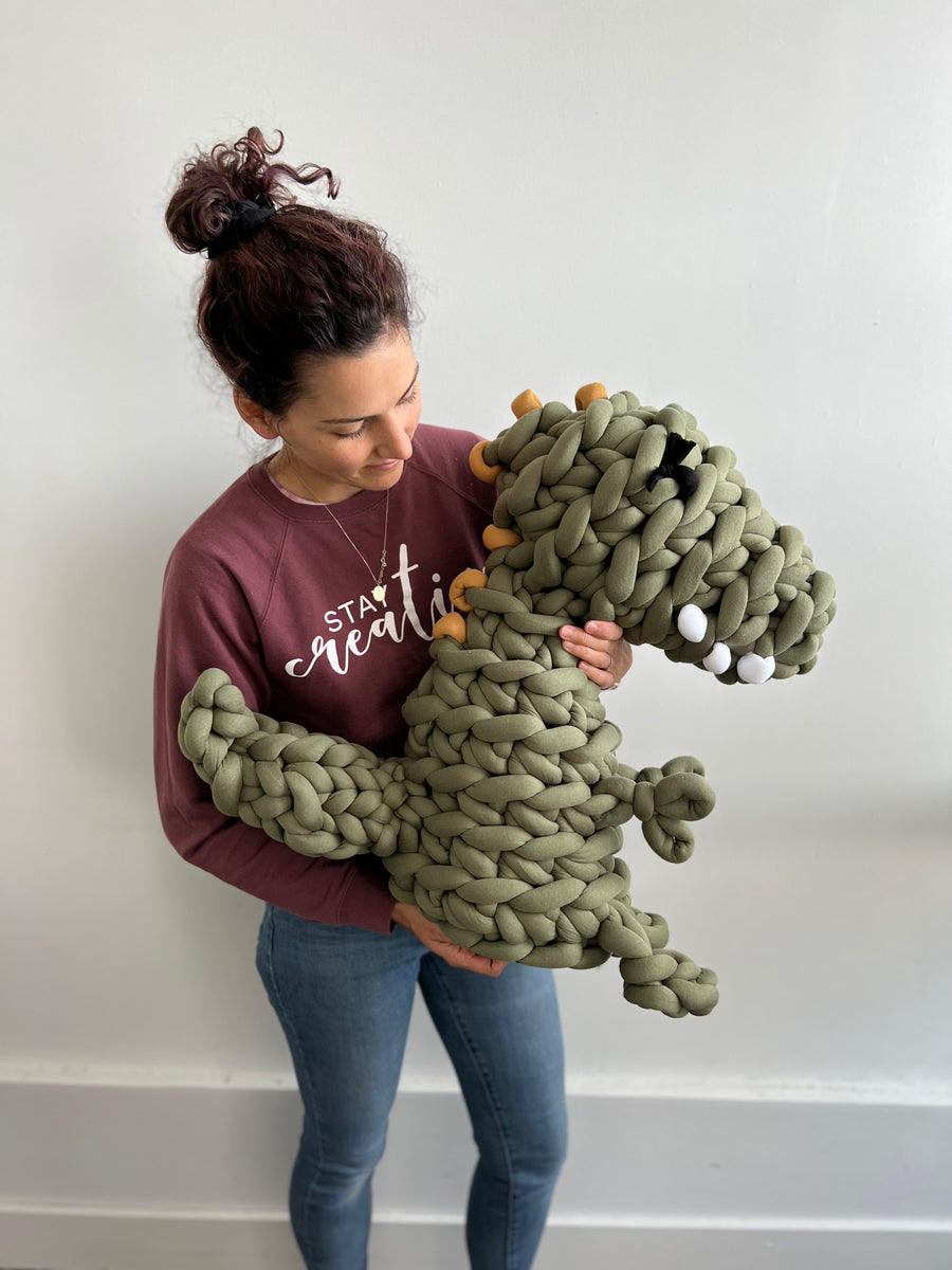 T-Rex Dino, Jumbo Stuffie [made to order] – Stay Cozy Creative Co.